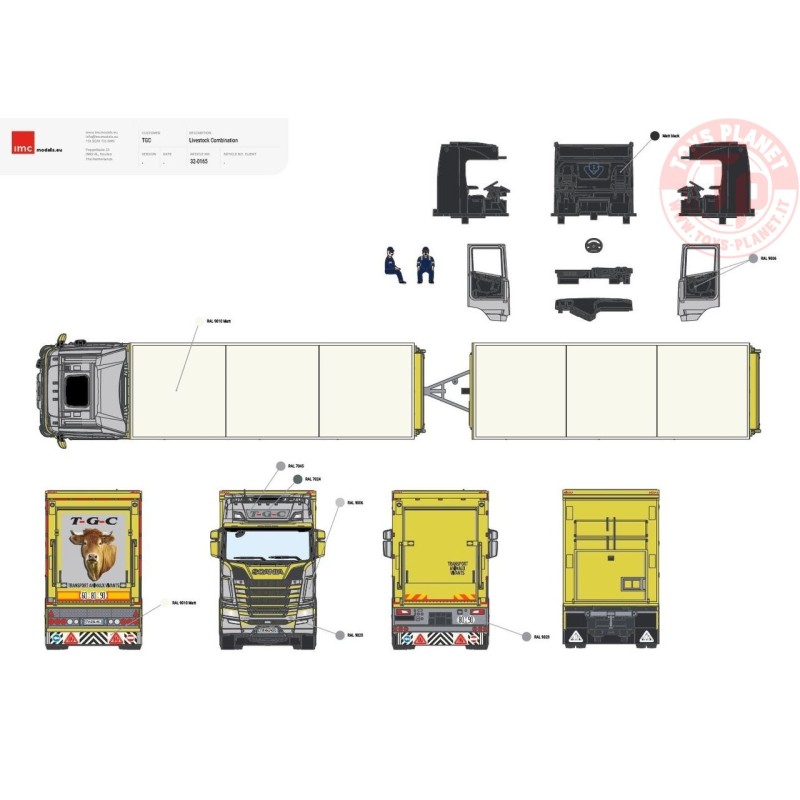 IMC 32-0165 Scania STG livestock trailer TGC IMC MODELS
