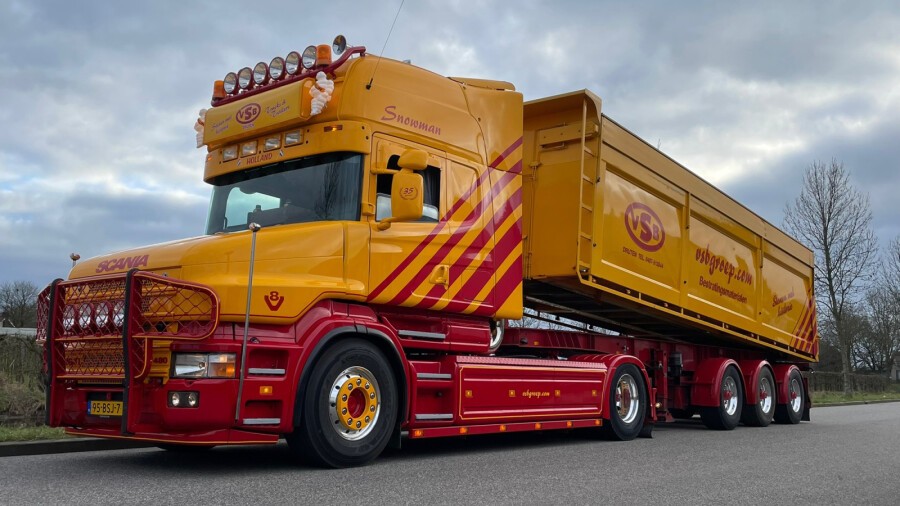 WSI 01-4120 SCANIA 4 SERIES TORPEDO TOPLINE 4X2 TIPPER TRAILER - 3...