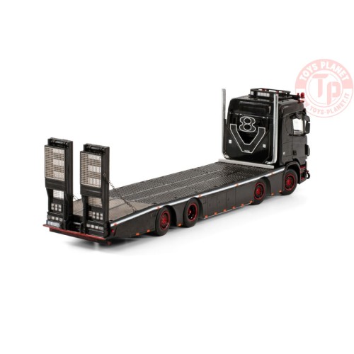 WSI 01-3902 SCANIA R NORMAL CR20N 8X2 TAG AXLE RIGED RESIN FLAT BE...