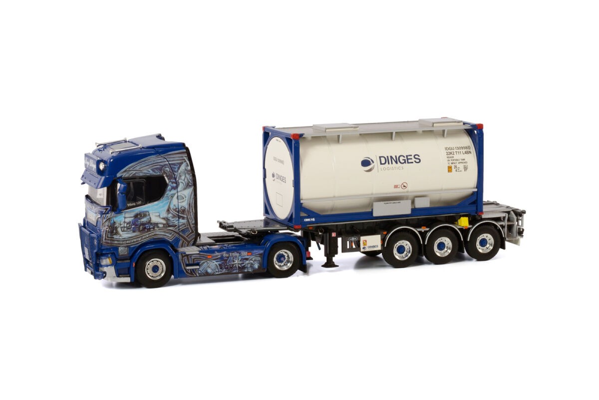 WSI 01-4000 SCANIA S HIGHLINE CS20H 4X2 CONTAINER TRAILER FOR SWOP...