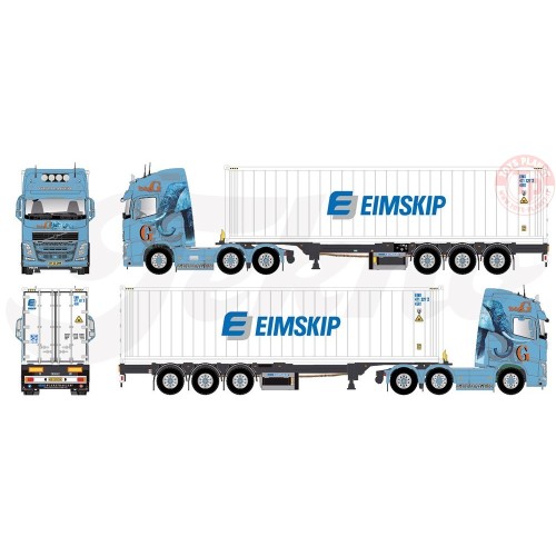 TEKNO 84994 Volvo FH04 Globetrotter XL met 40ft. reefer container ...