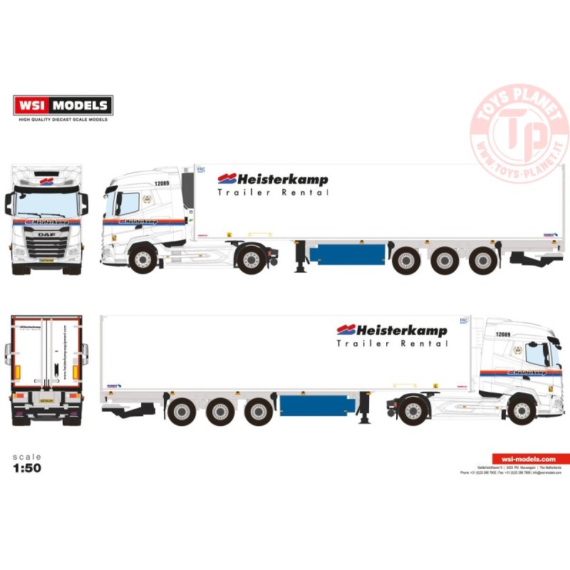WSI 01-4231 DAF XG 4X2 REEFER TRAILER - 3 AXLE HEISTERKAMP 149,00