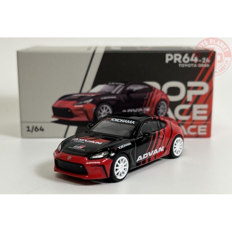 PR64-24 TOYOTA GR86 "ADVAN"-RED/BLACK 1/64 18,00 € POP RACE