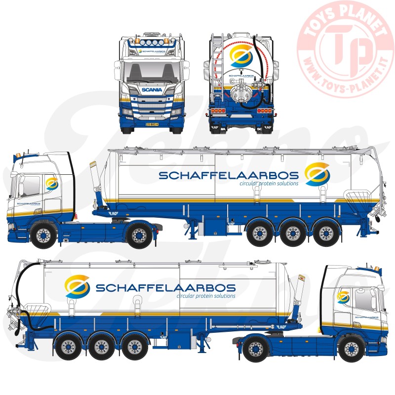 TEKNO 85548 Scania NGR 4x2 highline con semirimorchio silo Schaffel...