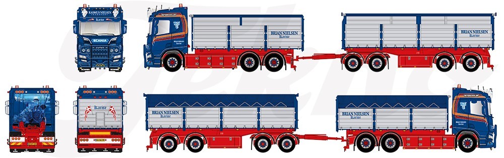 TEKNO 84021 Scania Next Gen R-serie met resin bakopbouw Brian Niel...