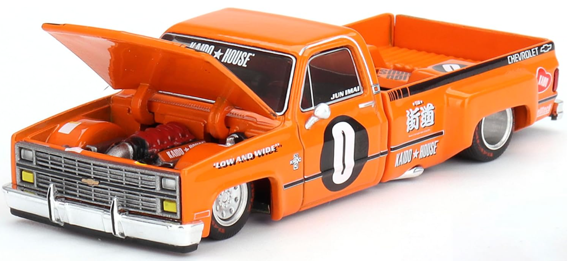 KHMG090 CHEVROLET SILVERADO DUALLY KAIDO WORKS V2-ORANGE 1/64 21,90...