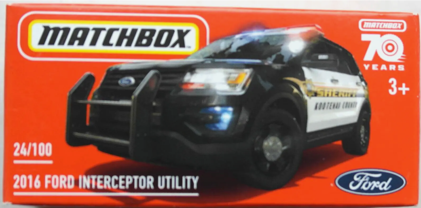 MATCHBOX HLF18 2016 FORD INTERCEPTOR UTILITY 1/64 MATCHBOX