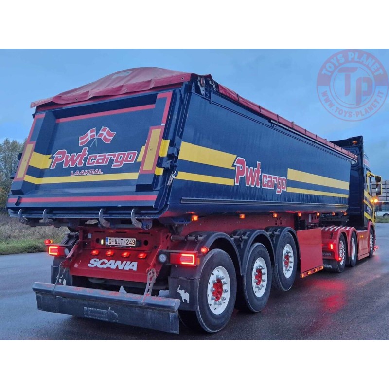 WSI 01-4399 SCANIA R HIGHLINE CR20H 6X2 TAG AXLE TIPPER TRAILER - 3...