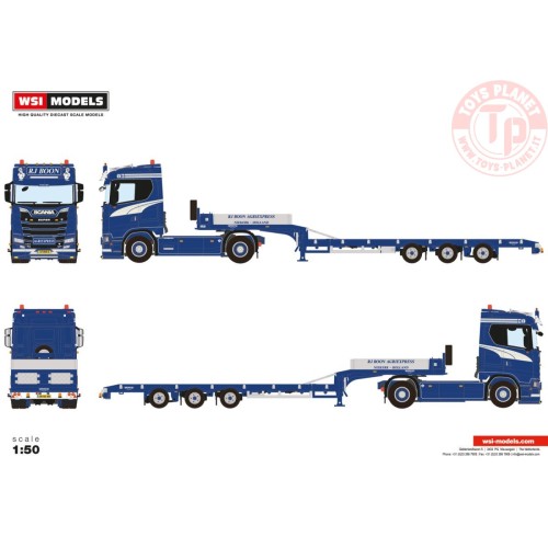 WSI 01-4416 SCANIA S NORMAL CS20N 4X2 SEMI LOW LOADER - 3 AXLE R.J...