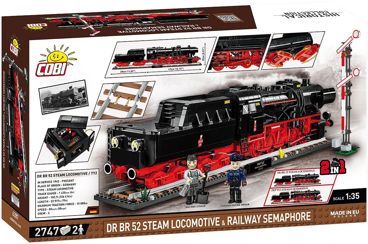 COBI 6287 DR BR 52 Steam Locomotive & Railway Semaphore COBI
