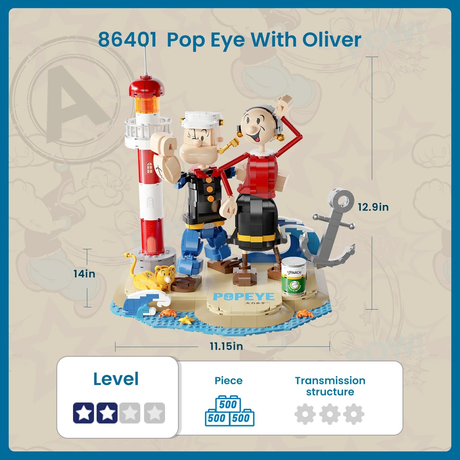 PAN86401 Popeye With Olive PANTASY