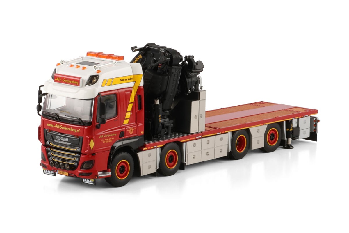 WSI 01-4671 DAF CF SPACE CAB MY2017 RIGED FLATBED TRUCK 8X2 TAG AXL...