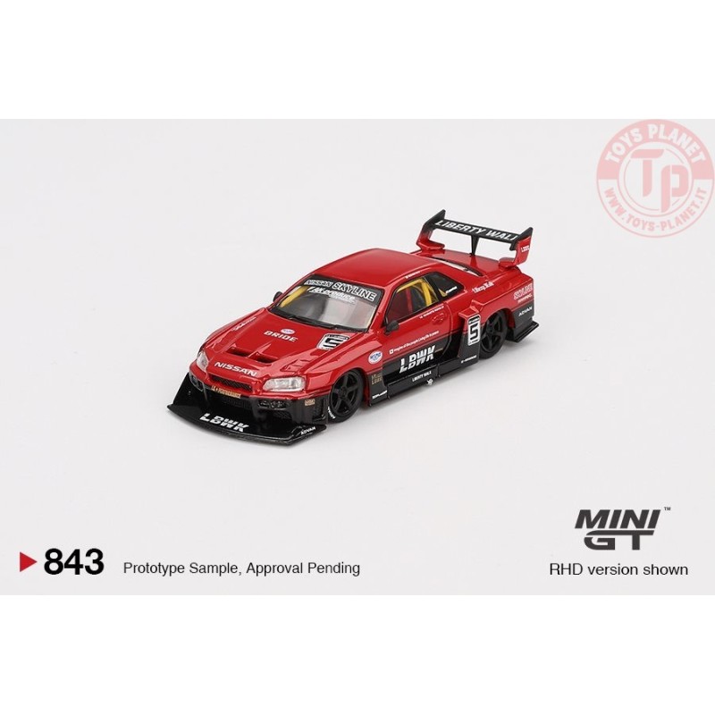 MGT00843-R NISSAN SKYLINE GT-R (R34) SUPER SILHOUETTE RED/BLACK 202...