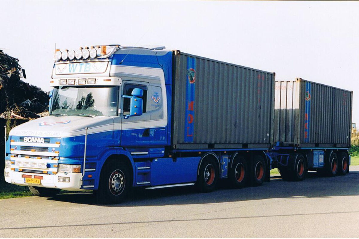WSI 01-4469 SCANIA 4 SERIES TORPEDO TOPLINE 8X2 TRASPORTO CONTAINE...