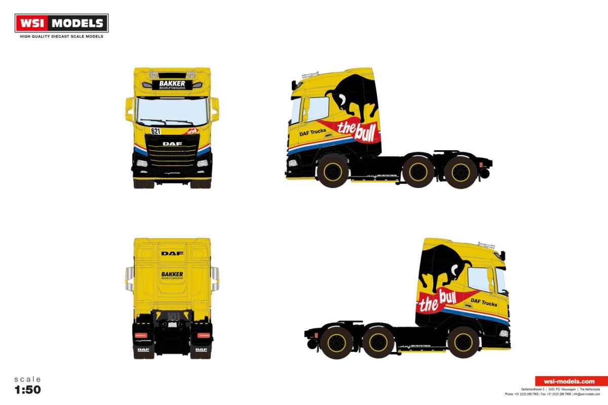 WSI 01-4763 DAF XG 6X2 TWIN STEER The Bull WSI MODELS