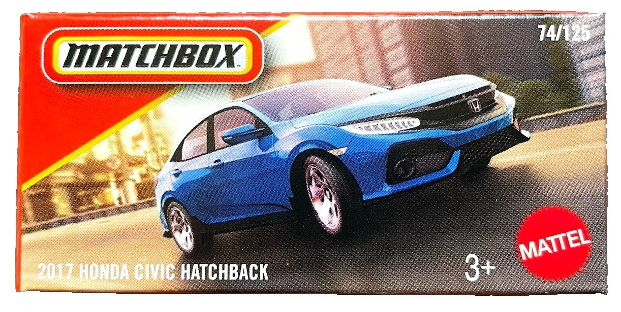 MATCHBOX JBV34 1/64 2017 Honda Civic Hatchback MATCHBOX