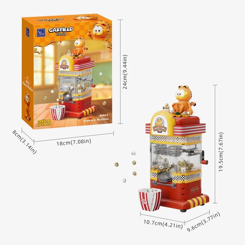 PAN86810 Garfield Fantastic Machines Series Garfield Popcorn Machin...