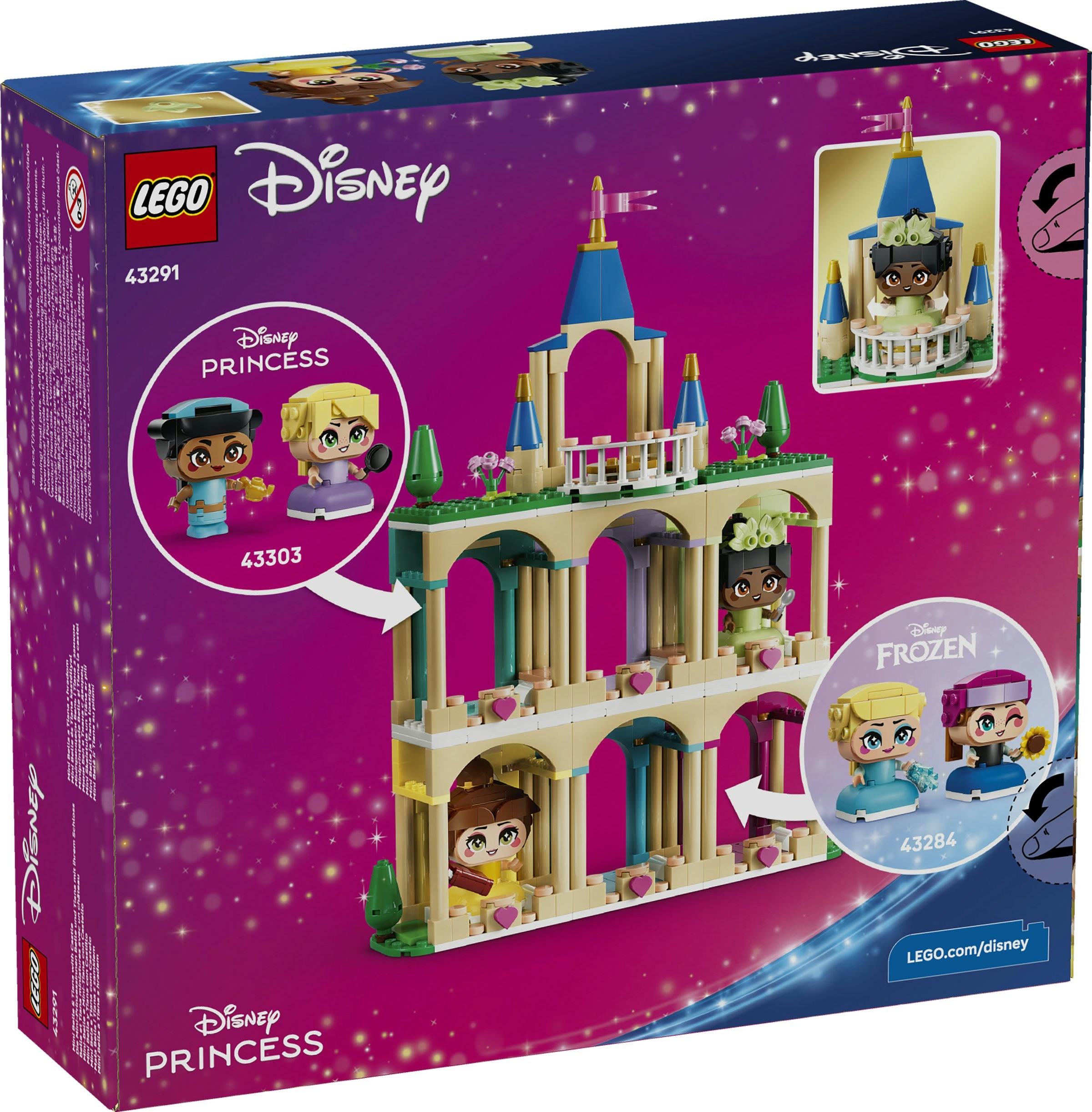 LEGO DISNEY 43291 Mini-Belle e Mini-Tiana con Castello LEGO